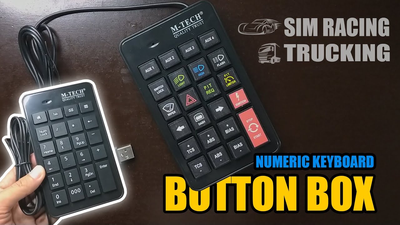 Cheapest DIY Button Box Numeric Keyboard Numpad Sim Racing ETS2 Cheapest DIY Button Box Numeric Keyboard Numpad Sim Racing ETS2