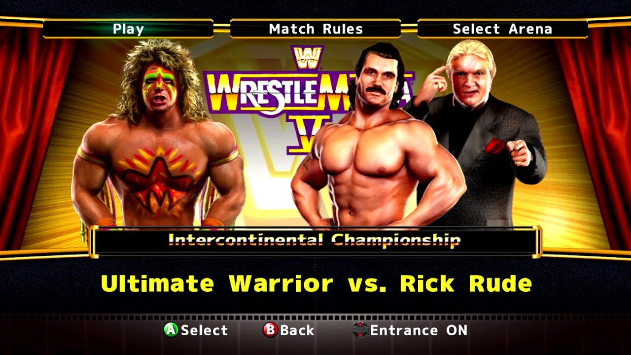 WWE Legends of WrestleMania | Ultimate Warrior vs. Rick Rude | Best of ...