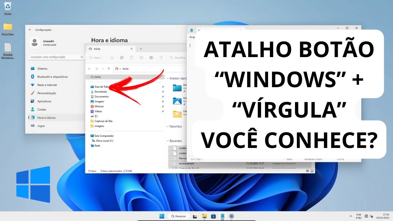 ATALHOS DO WINDOWS 11/10 : Pra Que Serve E Como Usar O Atalho WINDOWS ...