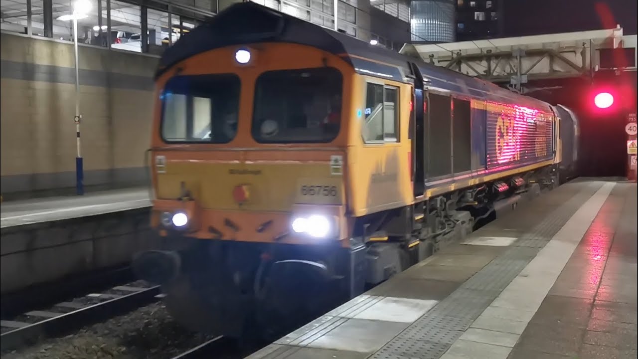GBRF Class 66 66756 'Royal Corps of Signals' Passes Manchester Victoria ...