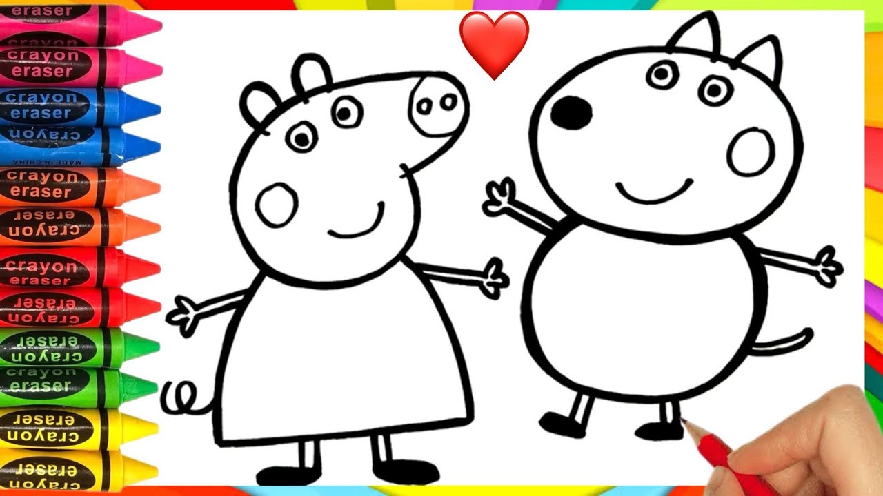 How to Draw Peppa Pig and Friends | Draw Peppa Pig and Danny Dog ...