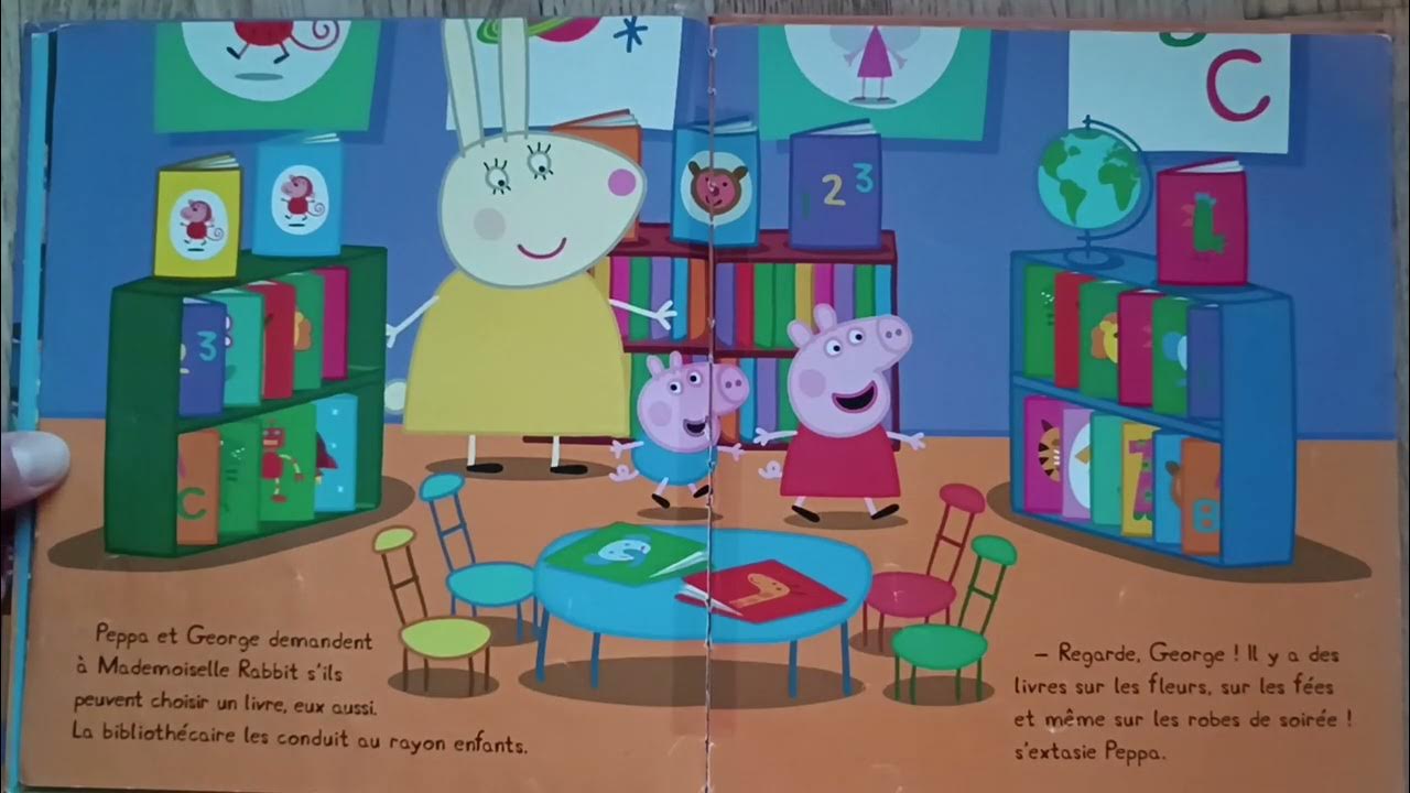 Peppa va à la bibliothèque - YouTube