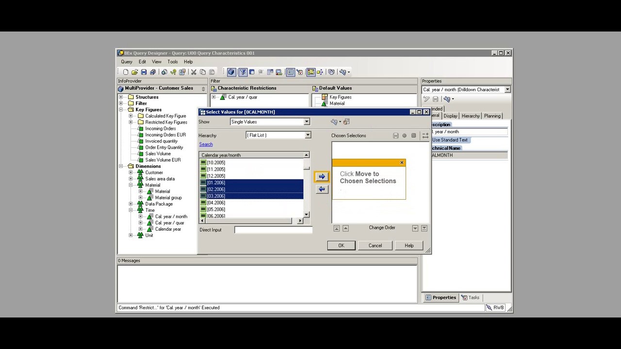 BEx Characteristics and Hierarchies in Queries 2 - YouTube