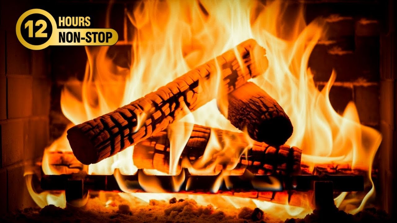 Romantic Fireplace 4K 🔥 Cozy Fireplace at Night with Crackling Fire ...