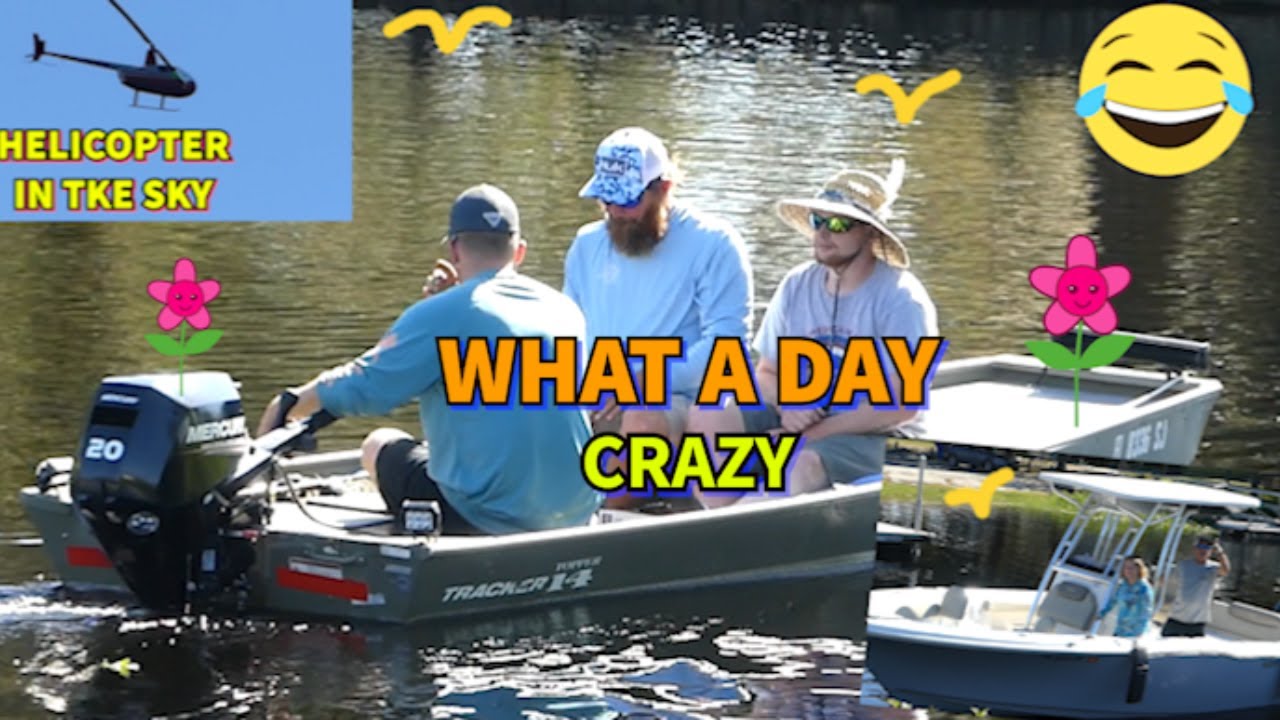Chopper In The Sky Wild Day At The Boat Ramp Horns Blown - YouTube