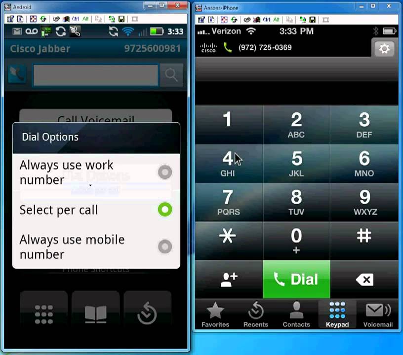 Cisco Jabber Android VS iPhone - YouTube
