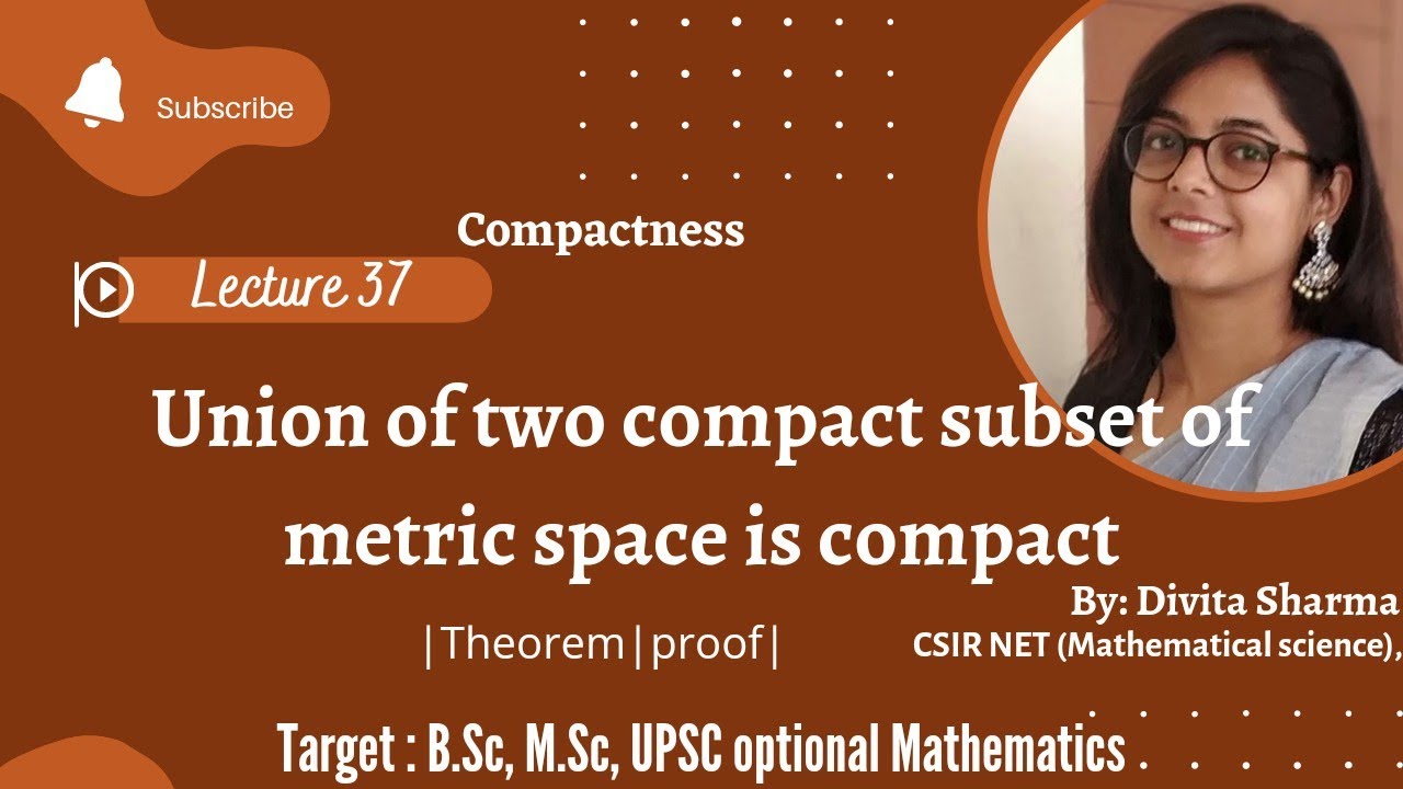 union of two compact subset of metric space is compact|compactness ...