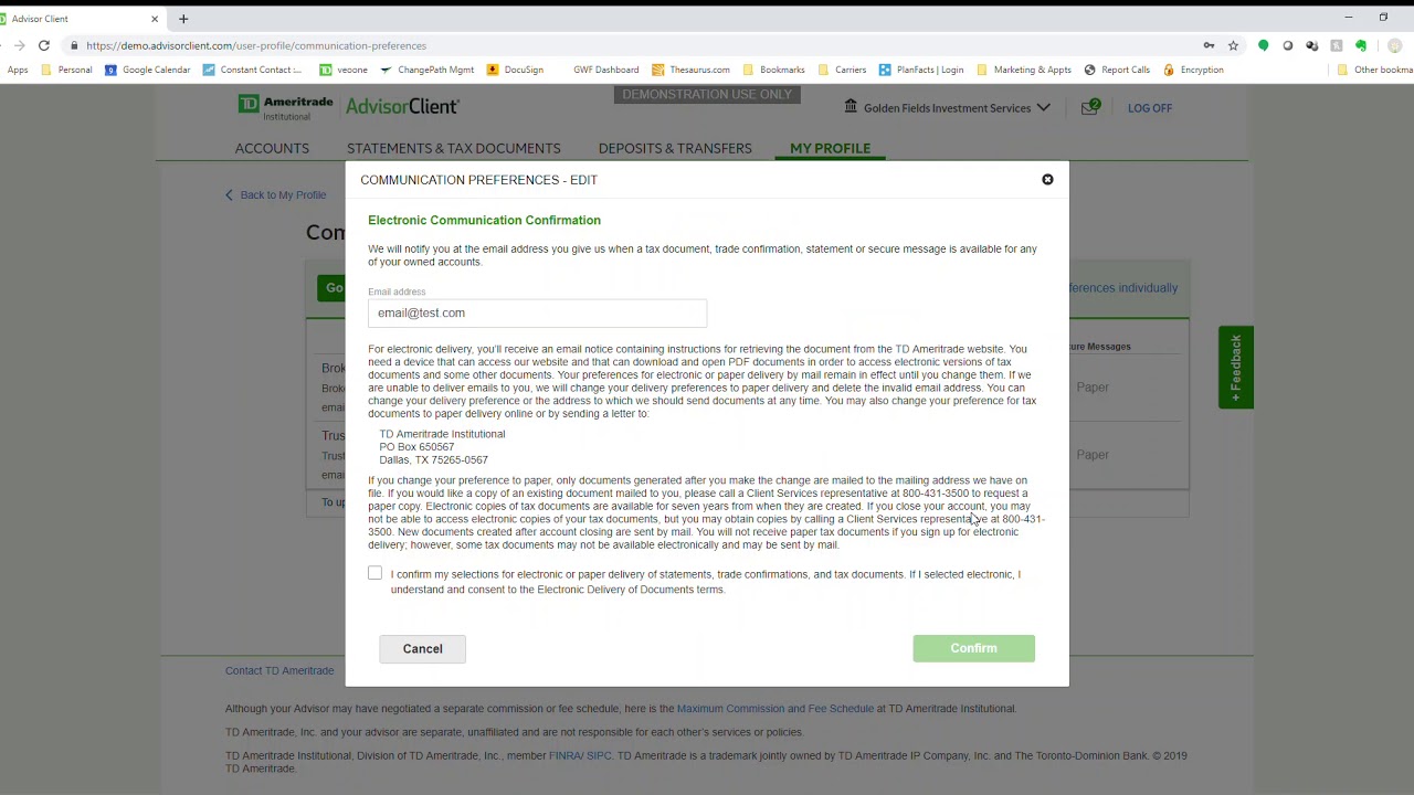 Update Communication Preferences in AdvisorClient - YouTube