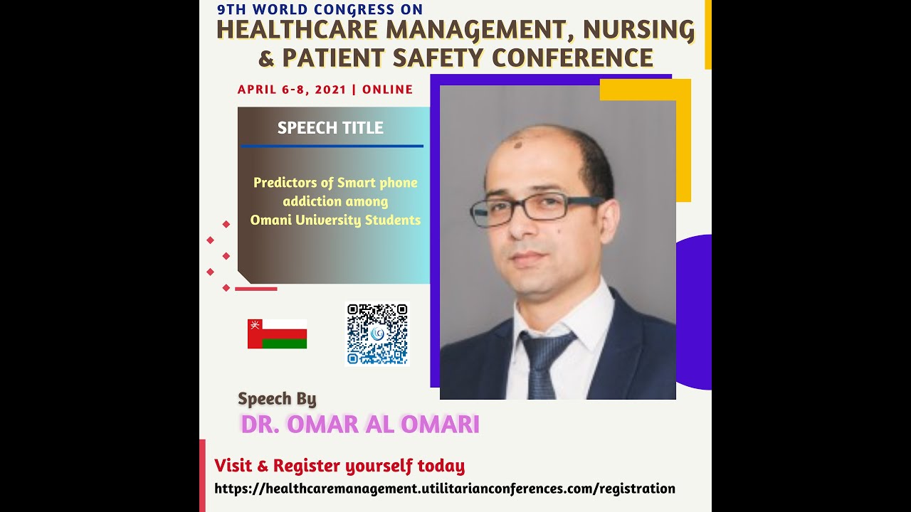 Dr. Omar Al Omari 's Speech on Predictors of #Smartphone #addiction ...