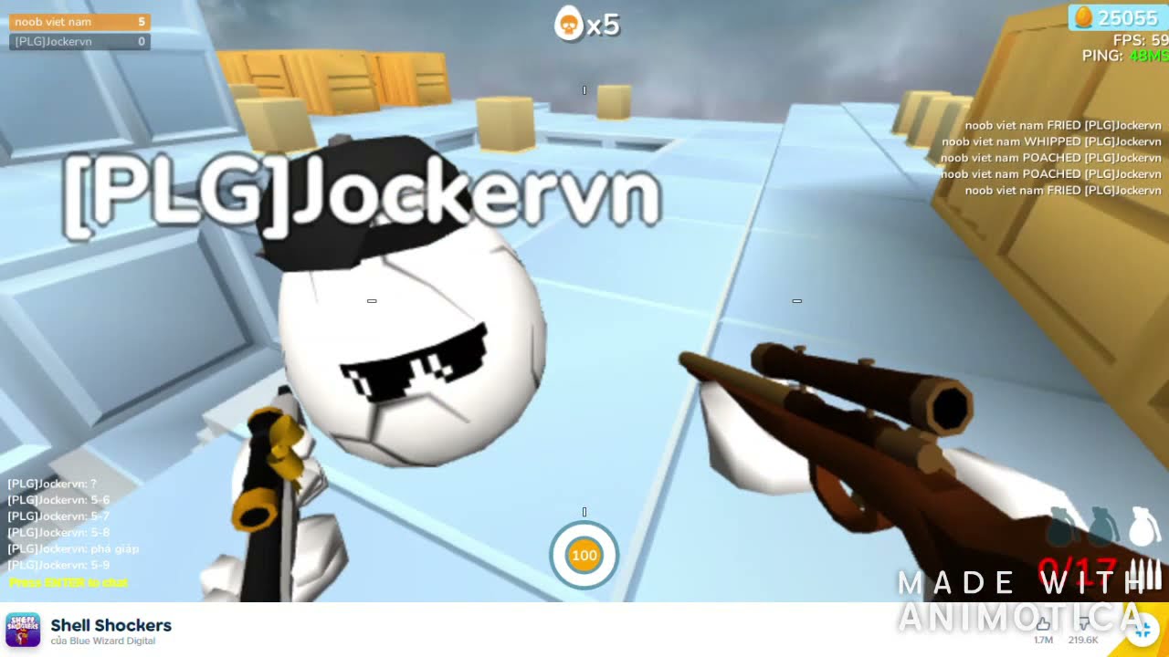 SHELL SHOCKERS Epic sans VN vs [PLG]Jockervn Thanks for 50 subs - YouTube