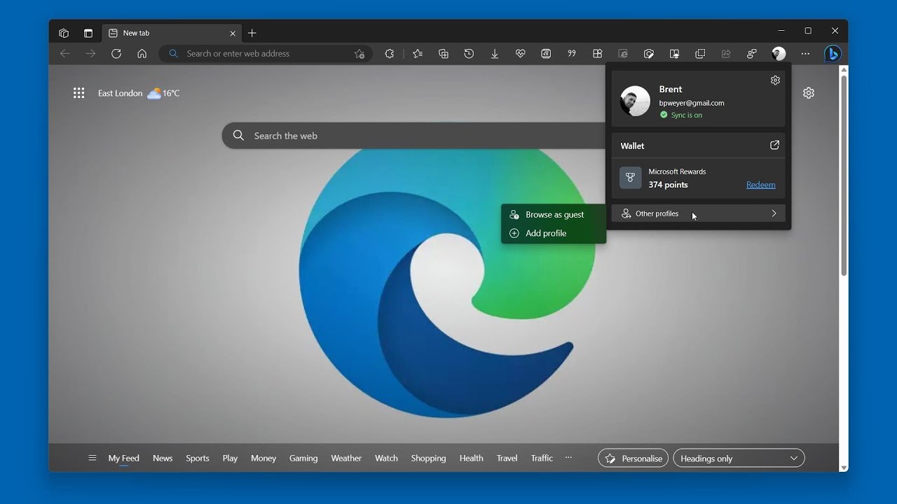 Microsoft is rolling out a new redesigned Profile menu with Wallet ...