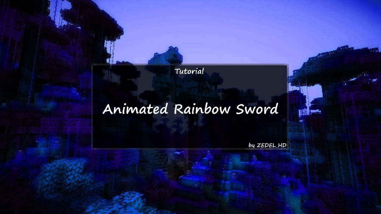 animated rainbow sword in Minecraft (tutorial) - YouTube