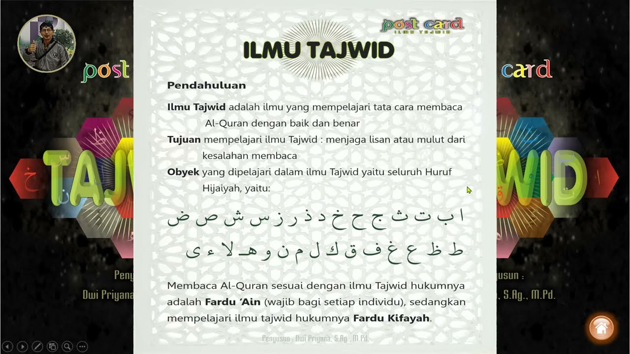 POST CARD TAJWID # 5. Pengenalan Ilmu Tajwid - YouTube