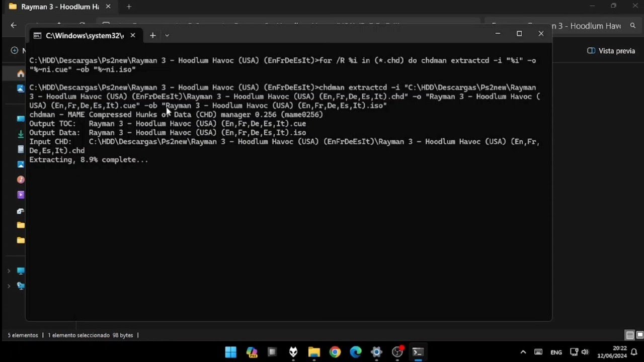 Como convertir archivos CHD a ISO CHD2ISO (CHDMAN) Windows y Android ...