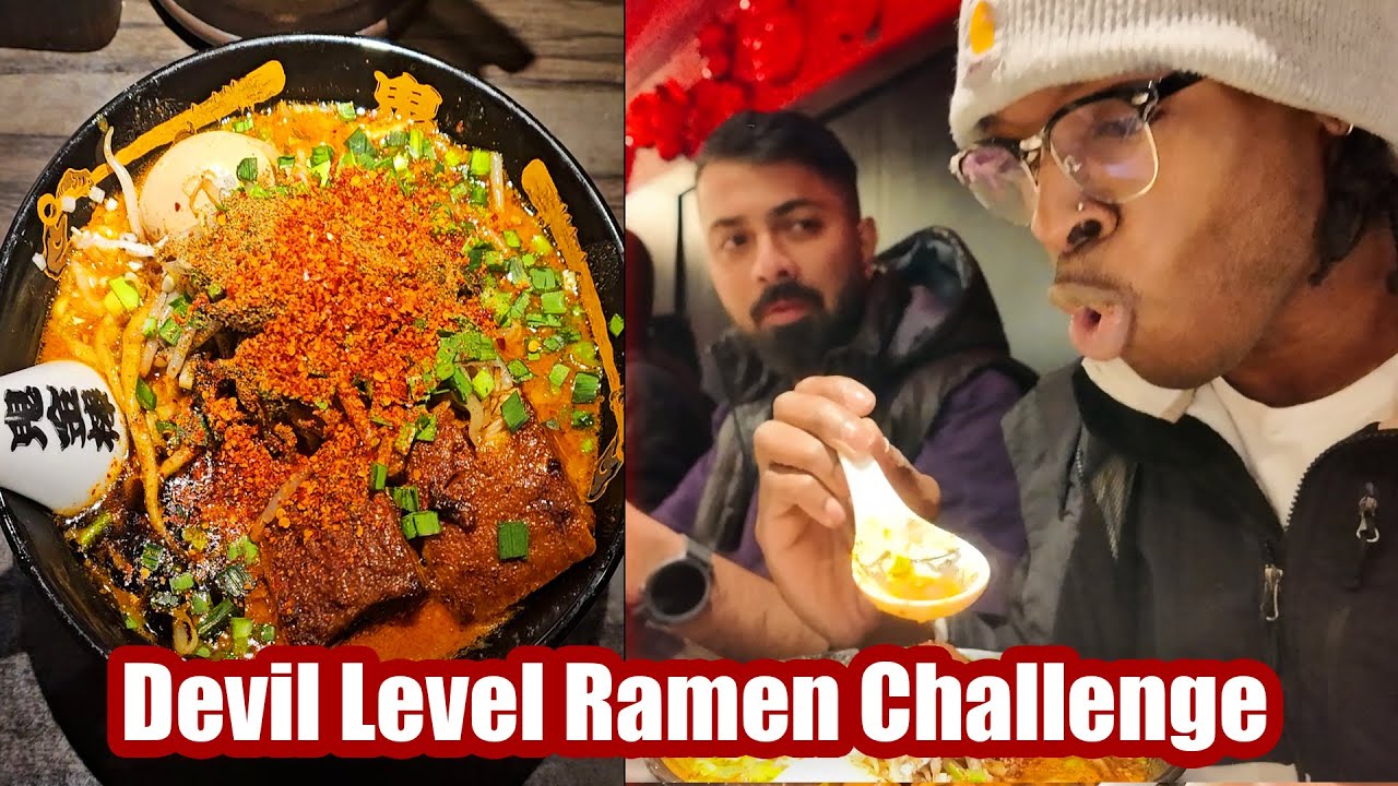 I Tried The SPICIEST RAMEN In Tokyo - DEVIL LEVEL Japanese Food - YouTube