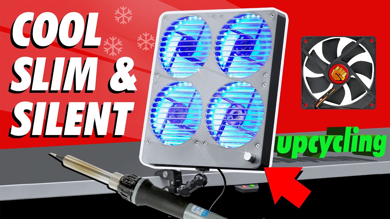 Building a desk ventilator from PC case fans - YouTube