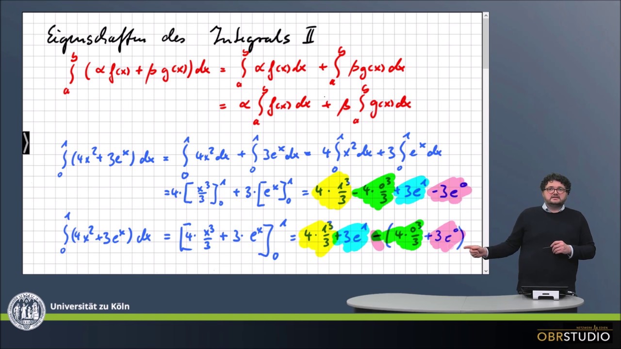 0268 Eigenschaften/Rechenregeln des Integrals II - YouTube