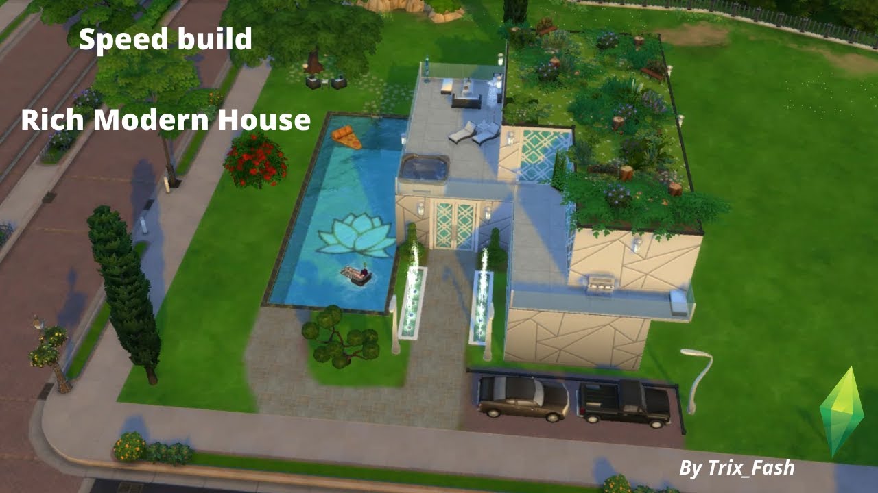 ~ Rich Modern House ~ Speed build Sims 4 / Trix_Fash 🔮 - YouTube