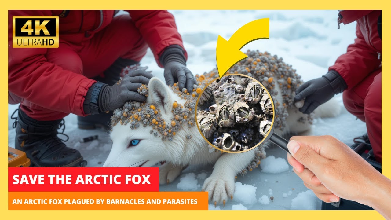 An Arctic fox plagued by barnacles and parasites#barnacles #fox #rescue ...