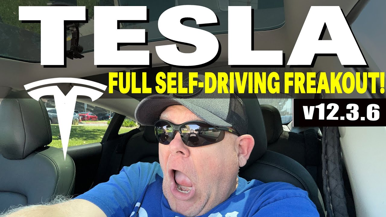 Tesla Full Self-Driving Freaks Out On L.A. Freeway - YouTube