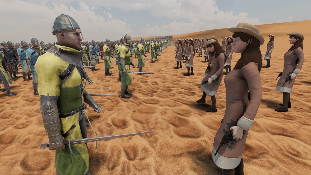 MEDIEVAL SOLDIERS VS WEST COWBOYS (GIRLS) - Ultimate Epic Battle ...