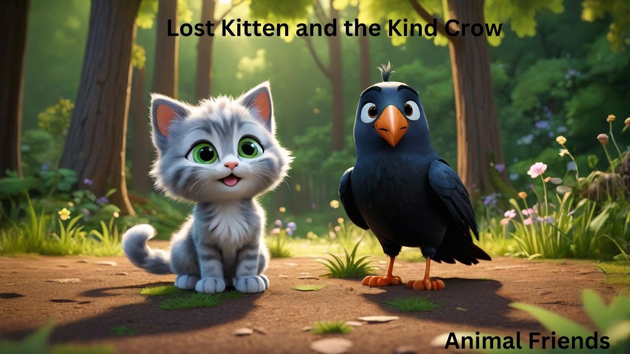 The Lost Kitten and the Kind Crow | Helping Others | | Kids story ...