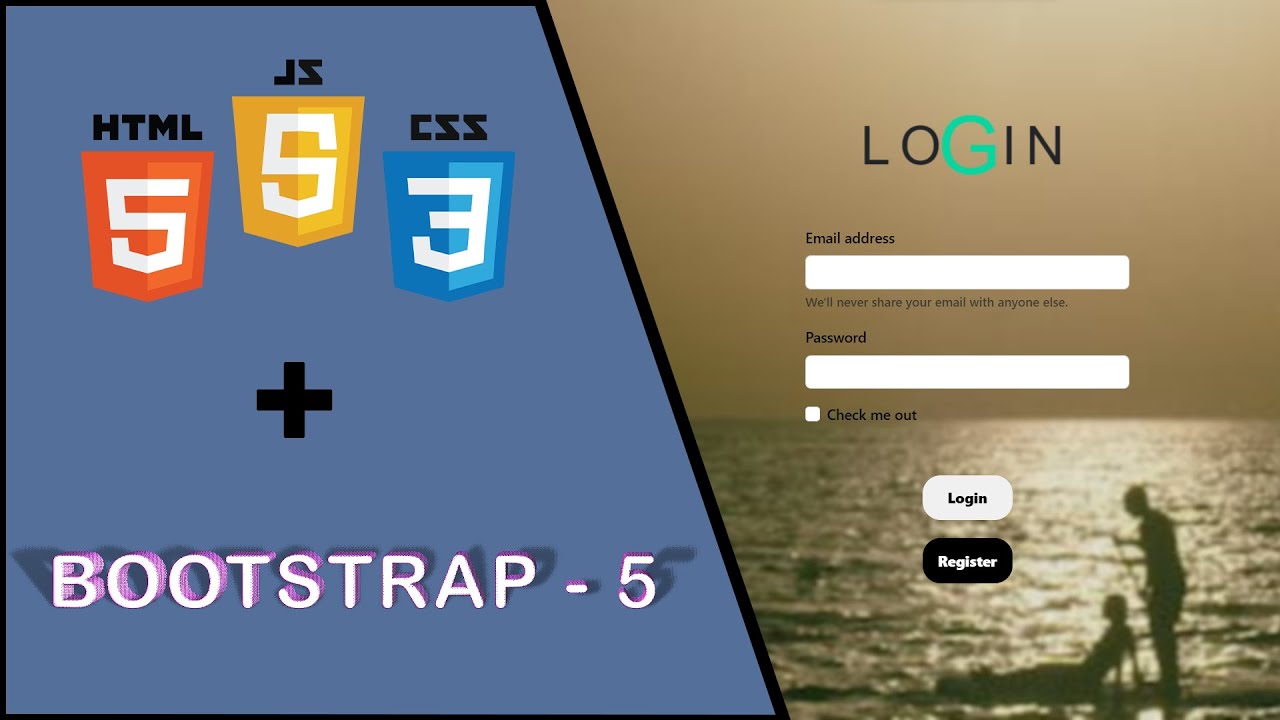 Login Form Using Bootstrap | HTML CSS Javascript - YouTube