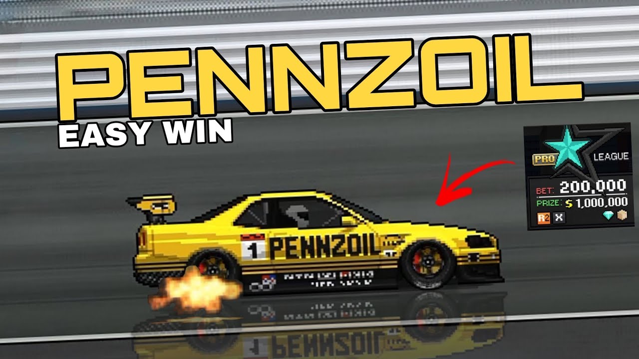 Building the Pennzoil racing gtr R34 in pixel car racer | pro league ...