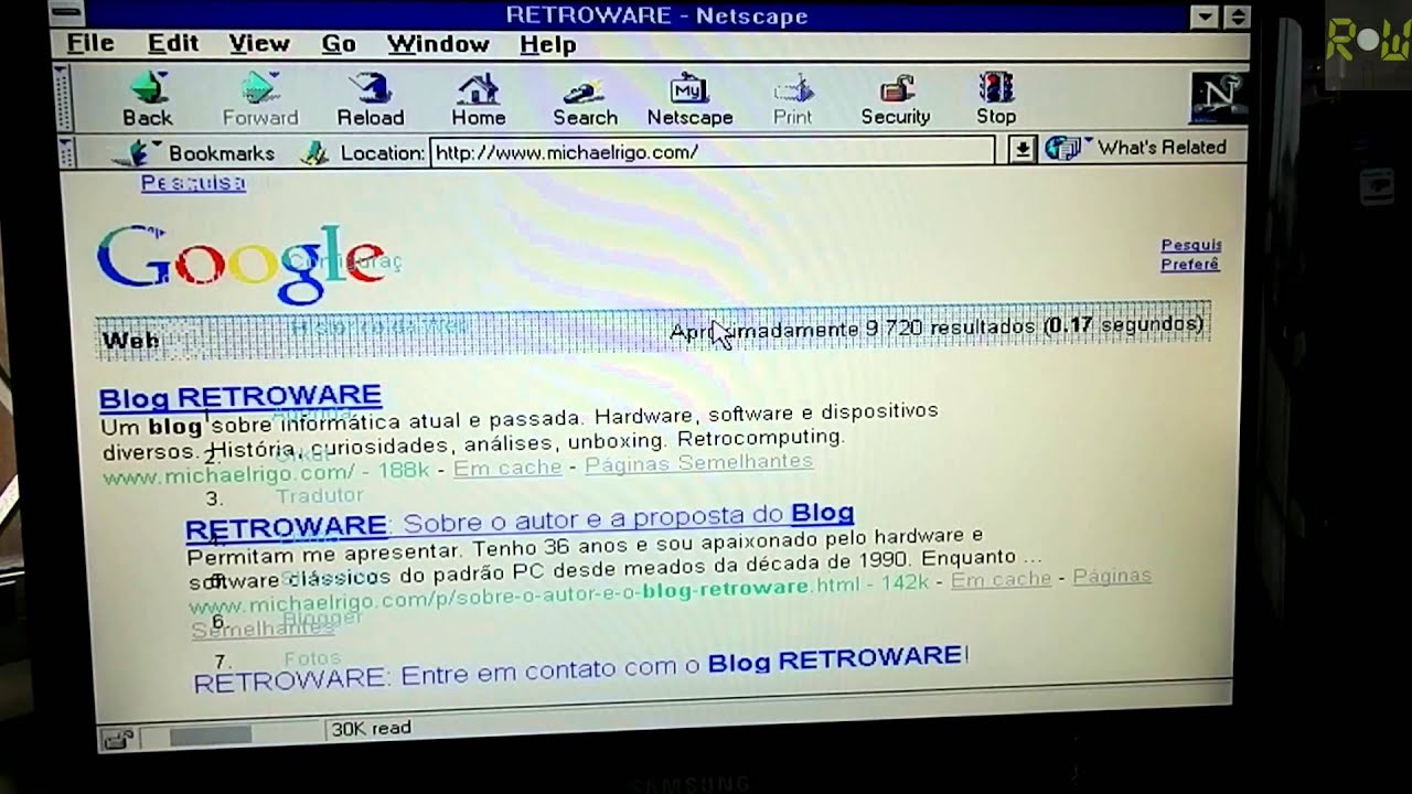 Navegando na Web com um 80386 no Windows NT 3.51 - Internet Explorer 5 ...
