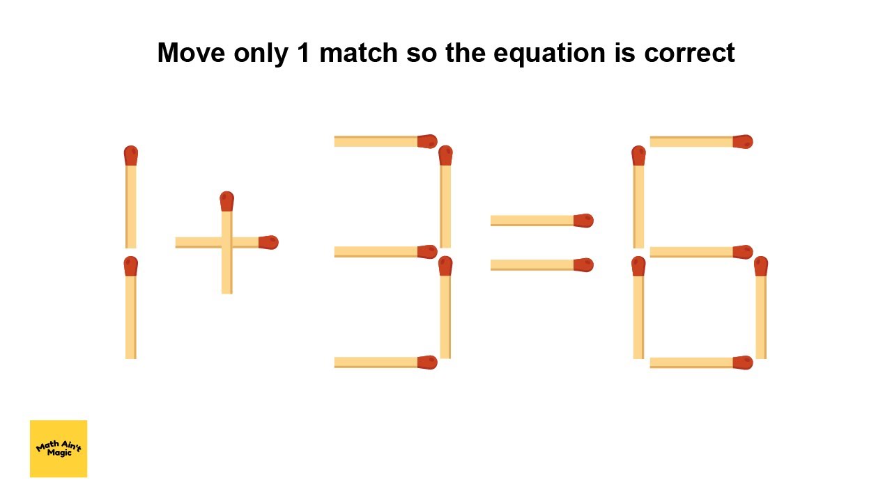 How to solve matchstick problems #2 - YouTube