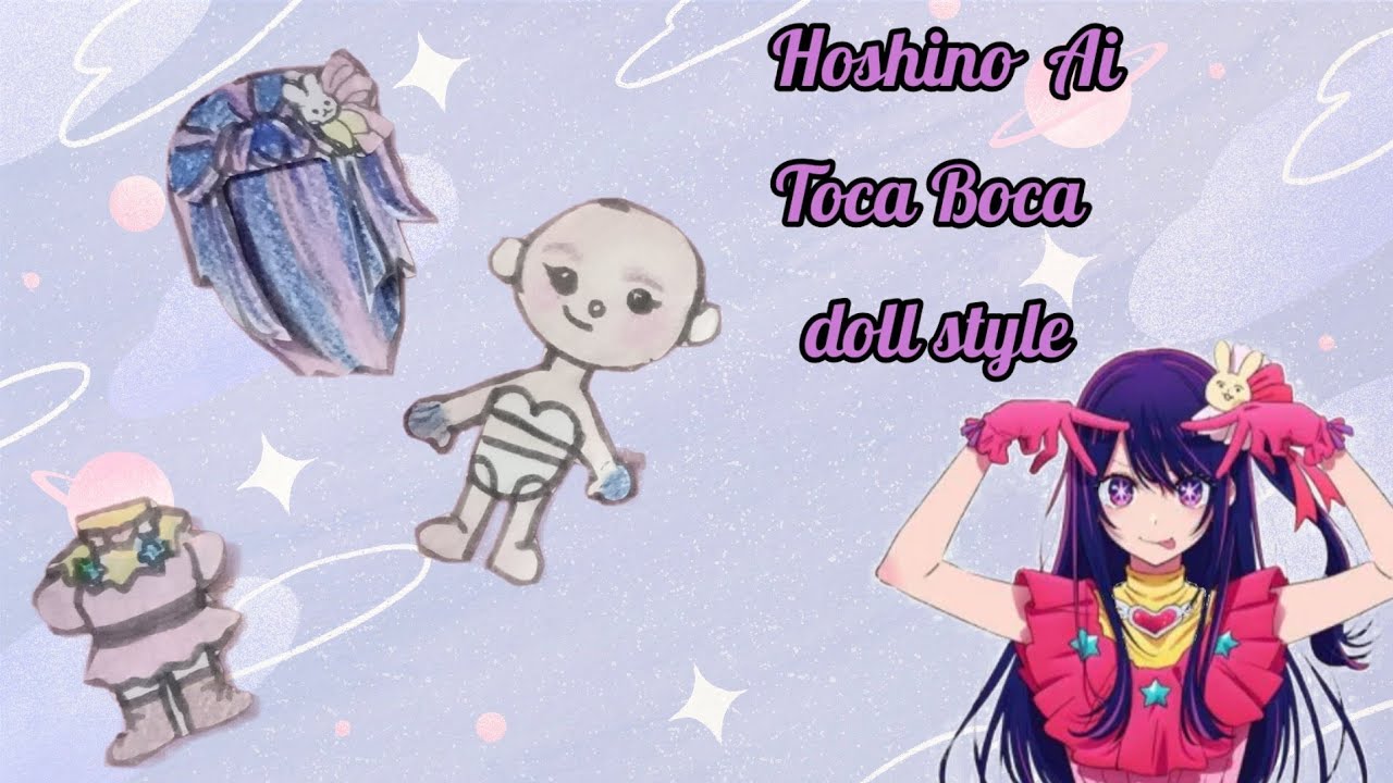 Homemade paper Easy Hoshino Ai Toca Boca doll style. - YouTube