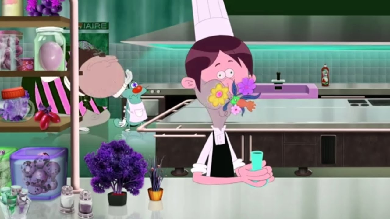 Oggy and the Cockroaches EPISODE 2 The chef eat the flowers sponsored ...