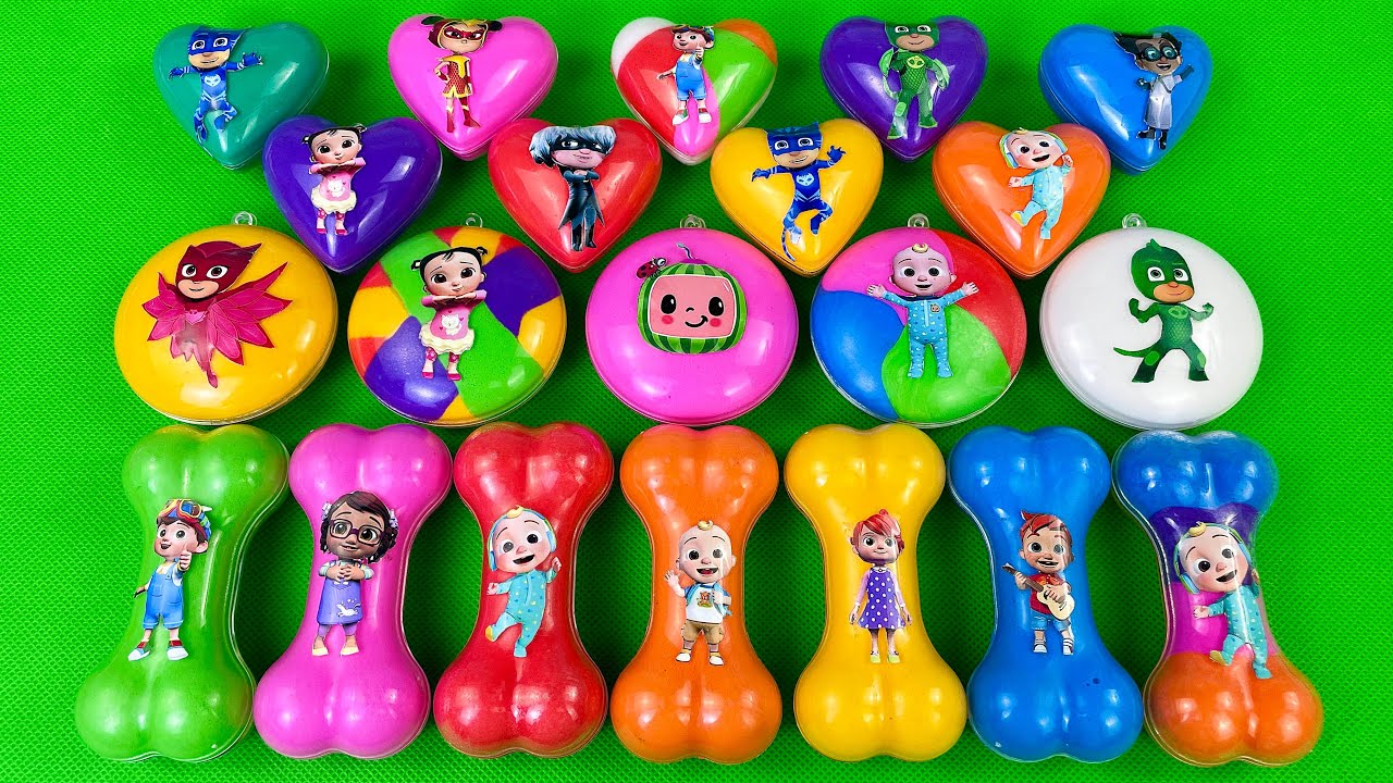Digging In Sand: Cocomelon, Pj Mask Slime With Dog Bones, Circle, Mini ...