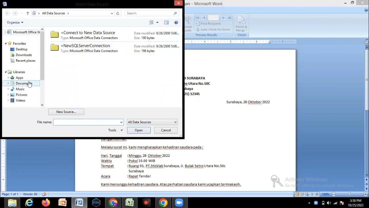 Tutorial Membuat Surat Massal Dengan Menggunakan Mail Merge - YouTube