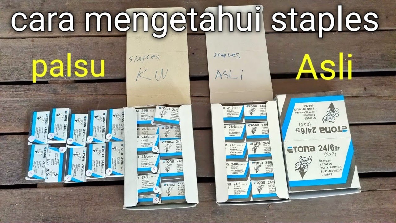 cara membedakan isi Staples asli sama yang kw - YouTube