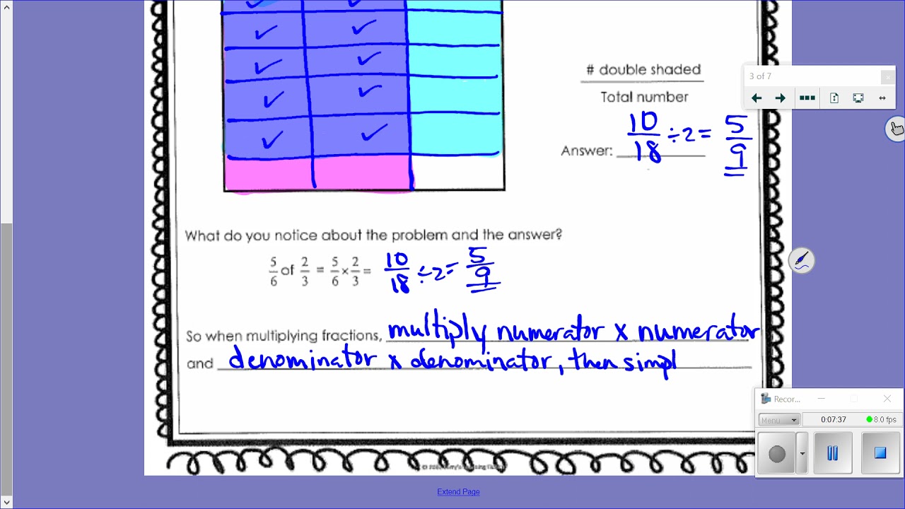 KMS 6th Grade Math - Multiplying Fractions - YouTube