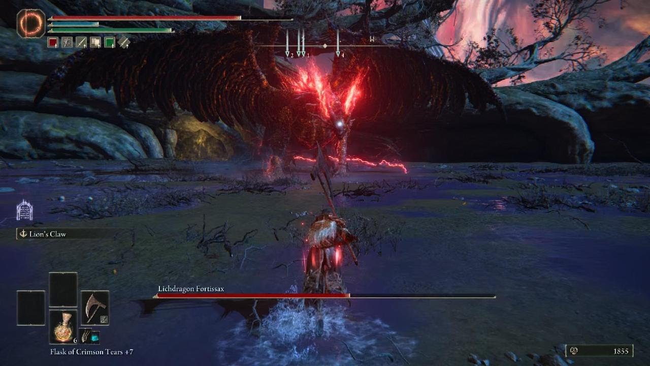ELDEN RING Lichdragon Fortissax Fight - YouTube