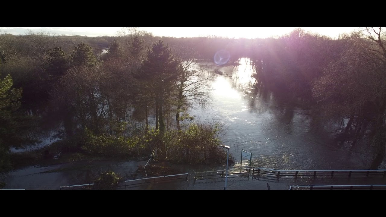 Warrington Floods On Sankey Valley Park 21/01/21 - Captured on DJI MM1 ...