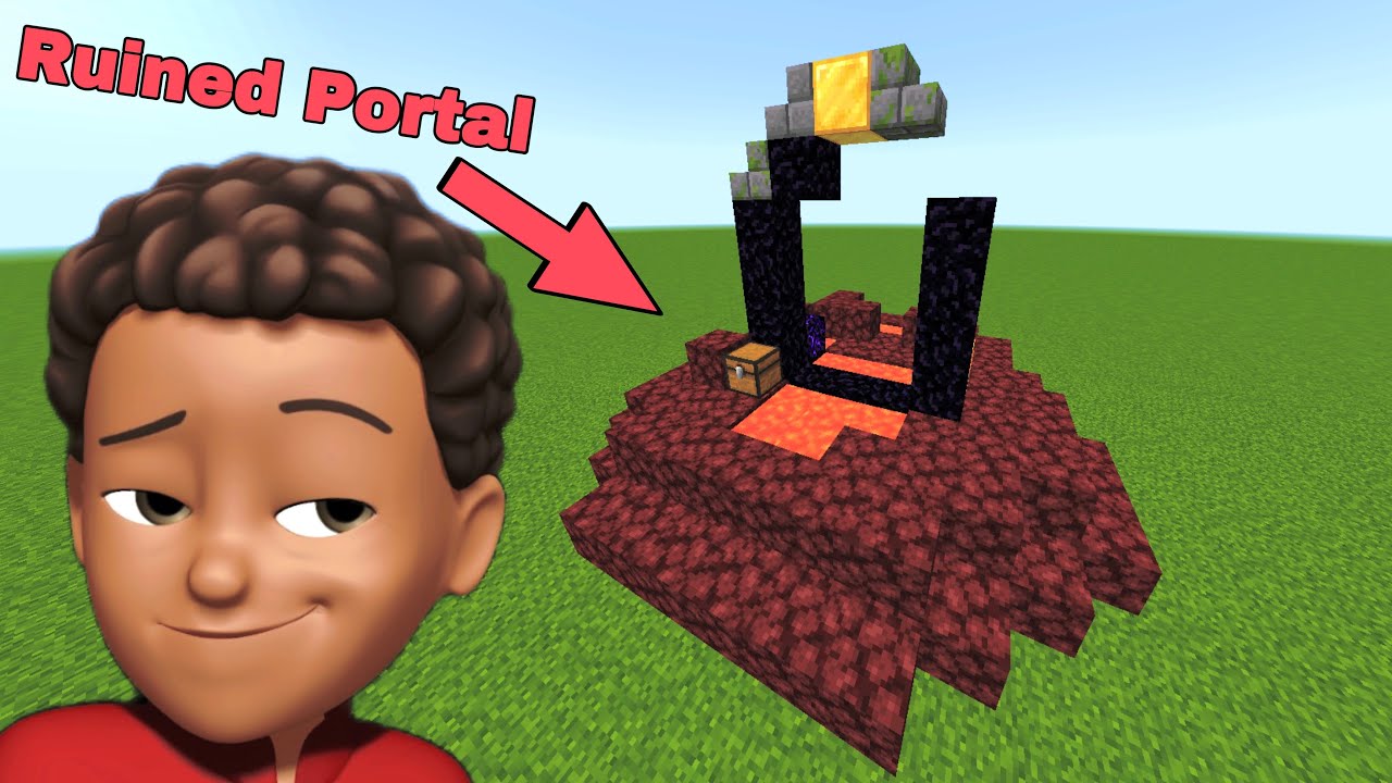 Step by Step: Ruined Portal Creation in Minecraft - YouTube