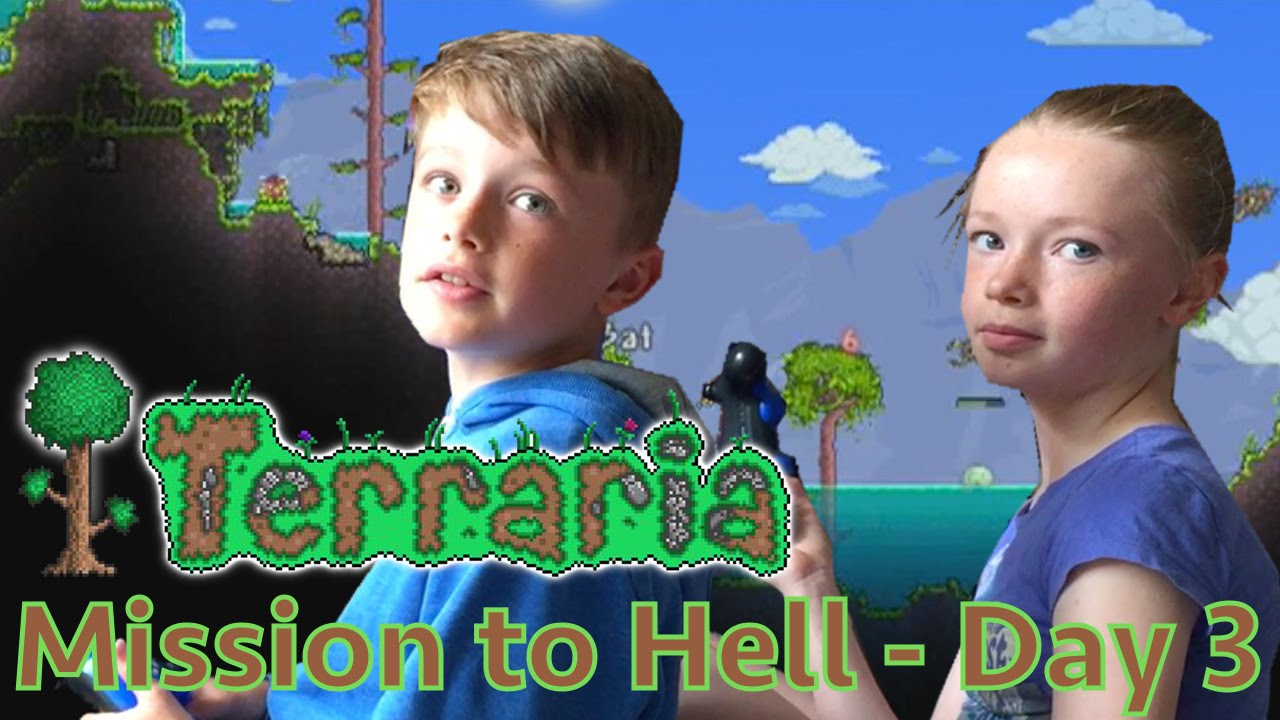 Kids Play Terraria Part 3 - Mission to Hell (Mining Deeper) - YouTube