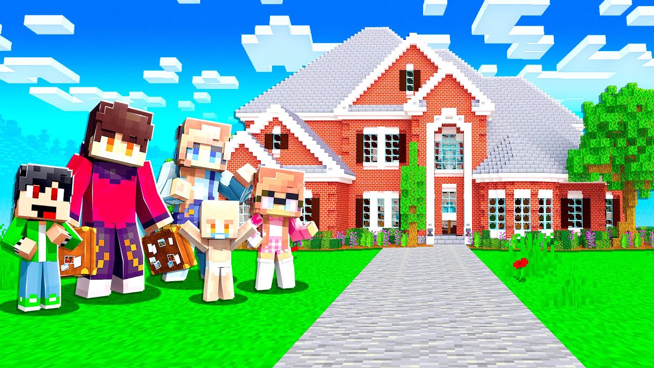 MOVING INTO OUR NEW MANSION IN MINECRAFT! - YouTube