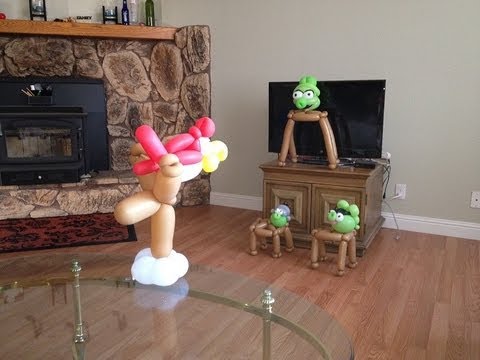 Real life Angry Birds. Balloon Tutorial - YouTube
