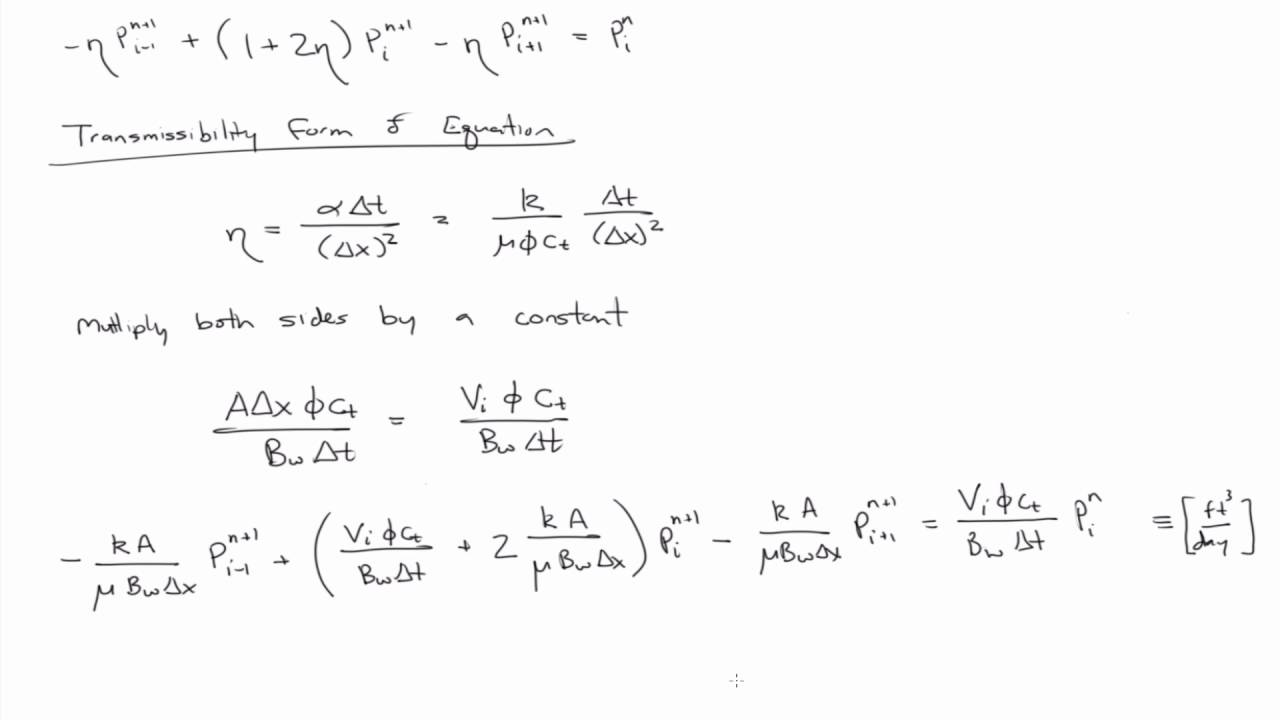 Transmissabilty form of the single phase flow equations - YouTube