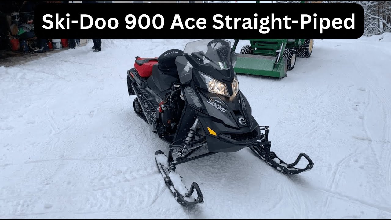 We straight-piped a Ski-Doo 900 Ace Snowmobile - YouTube