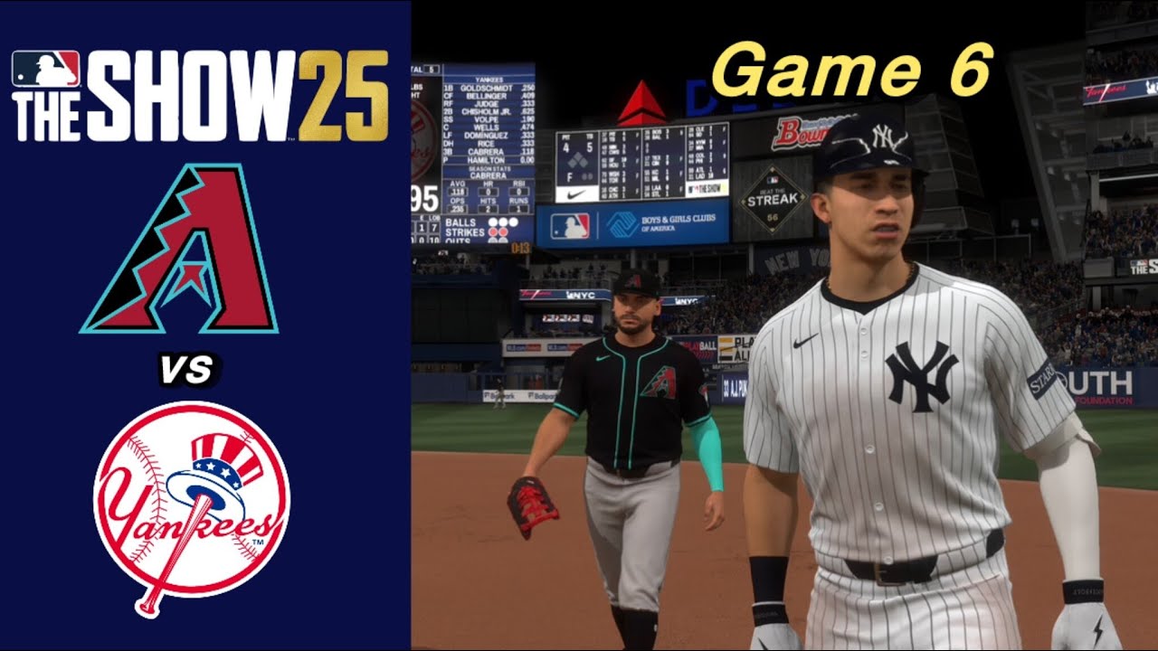Diamondbacks vs. Yankees | Game 6 | MLB The Show 25 - Franchise Mode ...