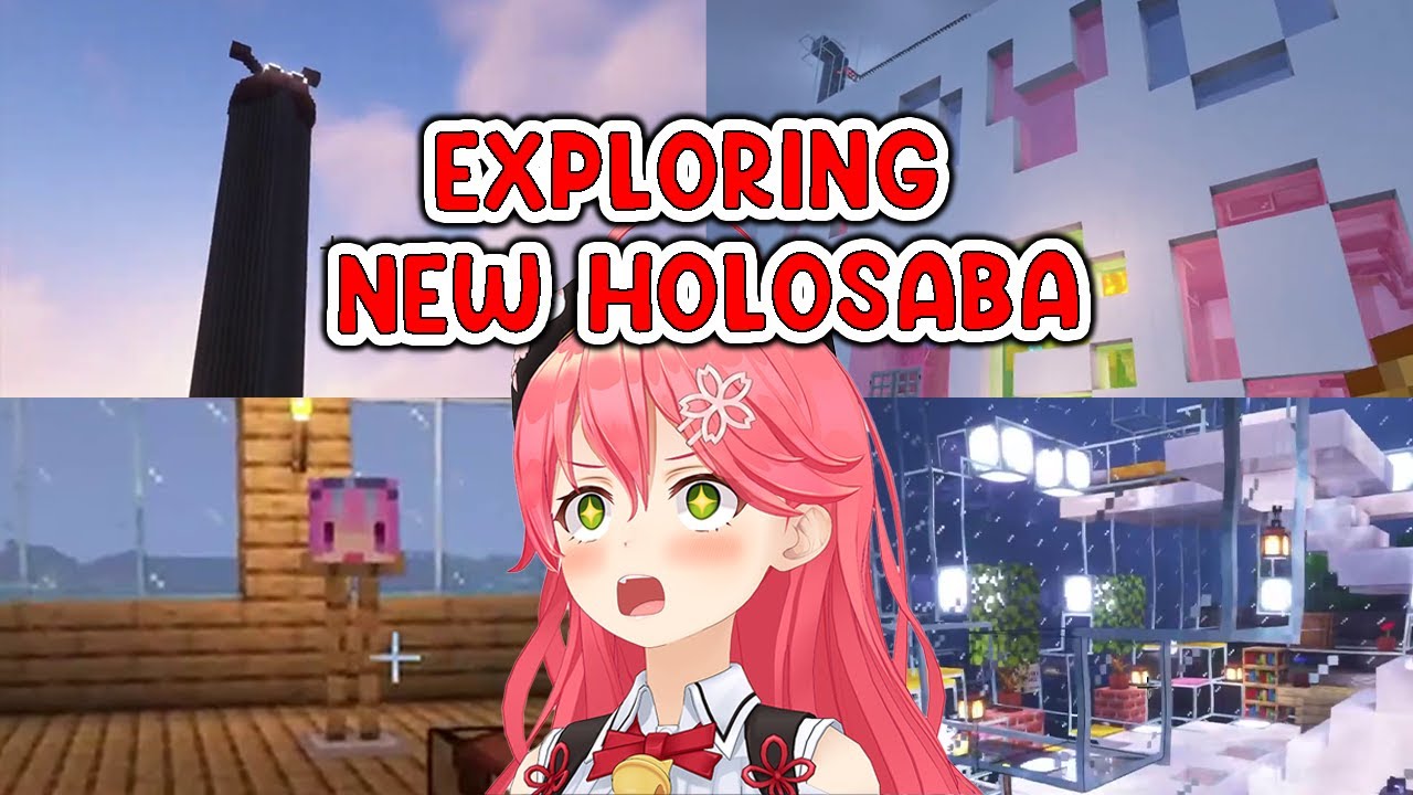 Miko explores new buildings and things on the new Holo server - YouTube