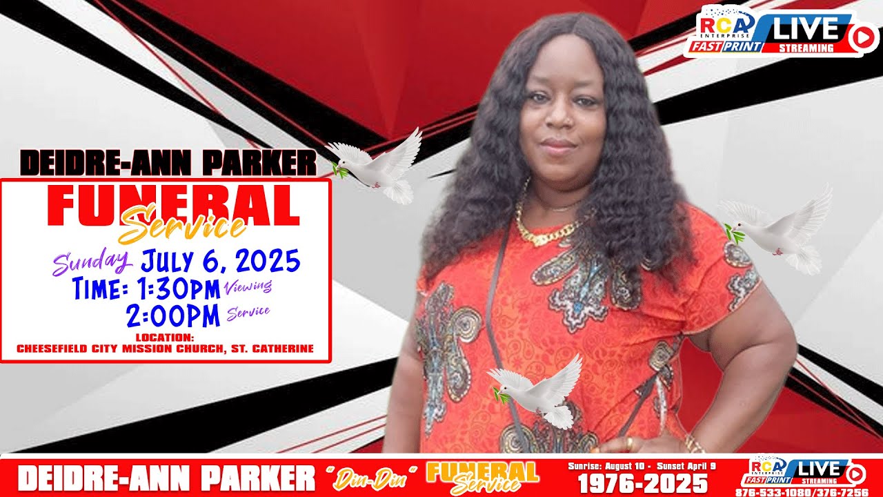 Deidre Ann Parker (Funeral Service) - YouTube