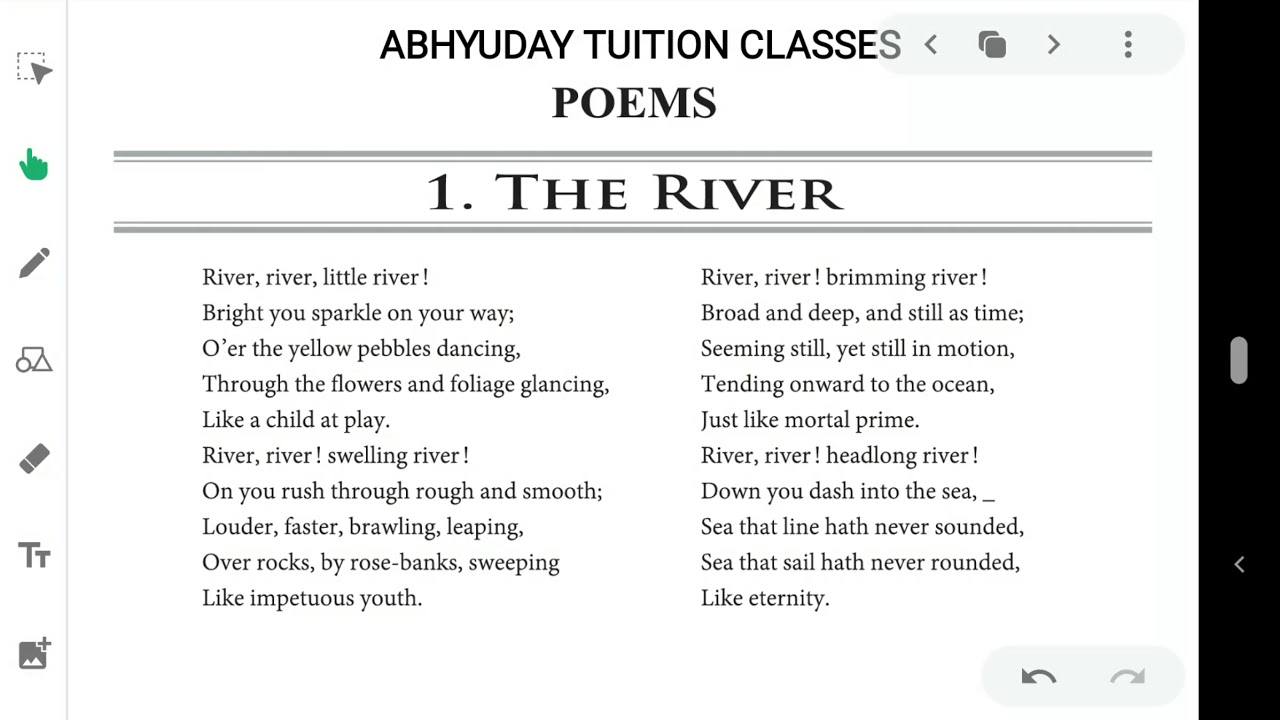 STANDARD 9 ENGLISH - POEM 1 - YouTube