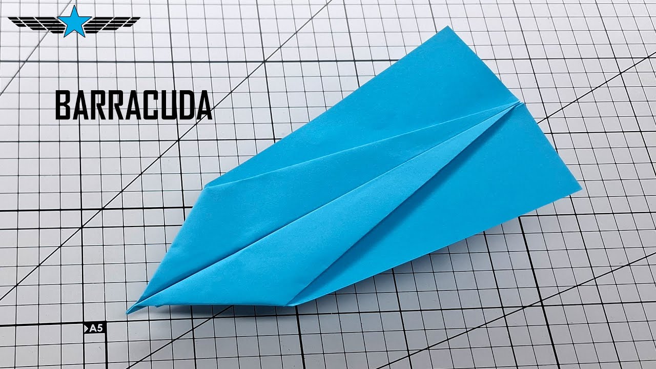 How to Make the BARRACUDA Paper Airplane – Fast and Easy Origami ...
