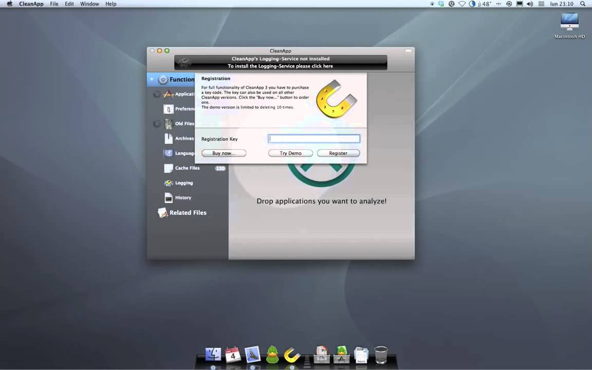 CleanApp 4.0.8. application for Mac Os X - YouTube